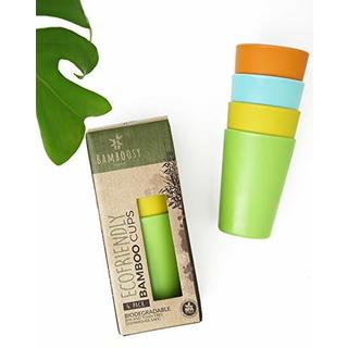Eco-Friendly Bamboo Cups By Bamboosy – Set Of 4 Reusable Bamboo Cups ...