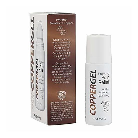 Coppergel Pain Relief Cooling Gel Topical Roll On Copper Infused Fast ...