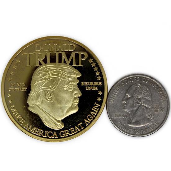 Donald Trump 24k Gold Plated Presidential Collectable Coin Make America ...