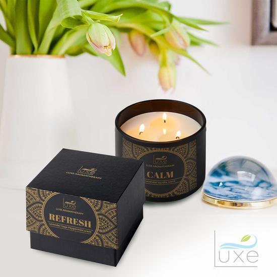 Luxe Aromatherapy Sensei 3 Wick Scented Candle Candela Aroma Rebates ...
