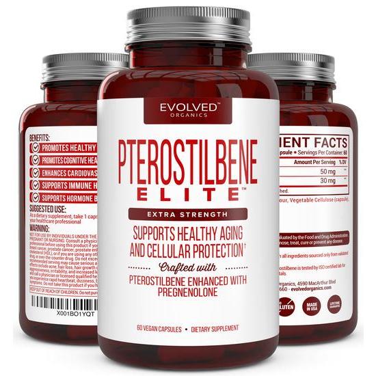 Premium Pterostilbene 50mg Plus Pregnenolone 30mg Pterostilbene ...