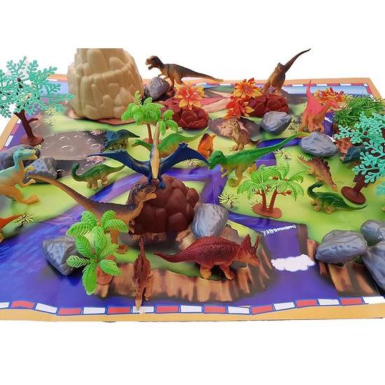 Dinosaur Toy Play Set 48 Piece Playset Of Realistic Figures In A Bucket ...