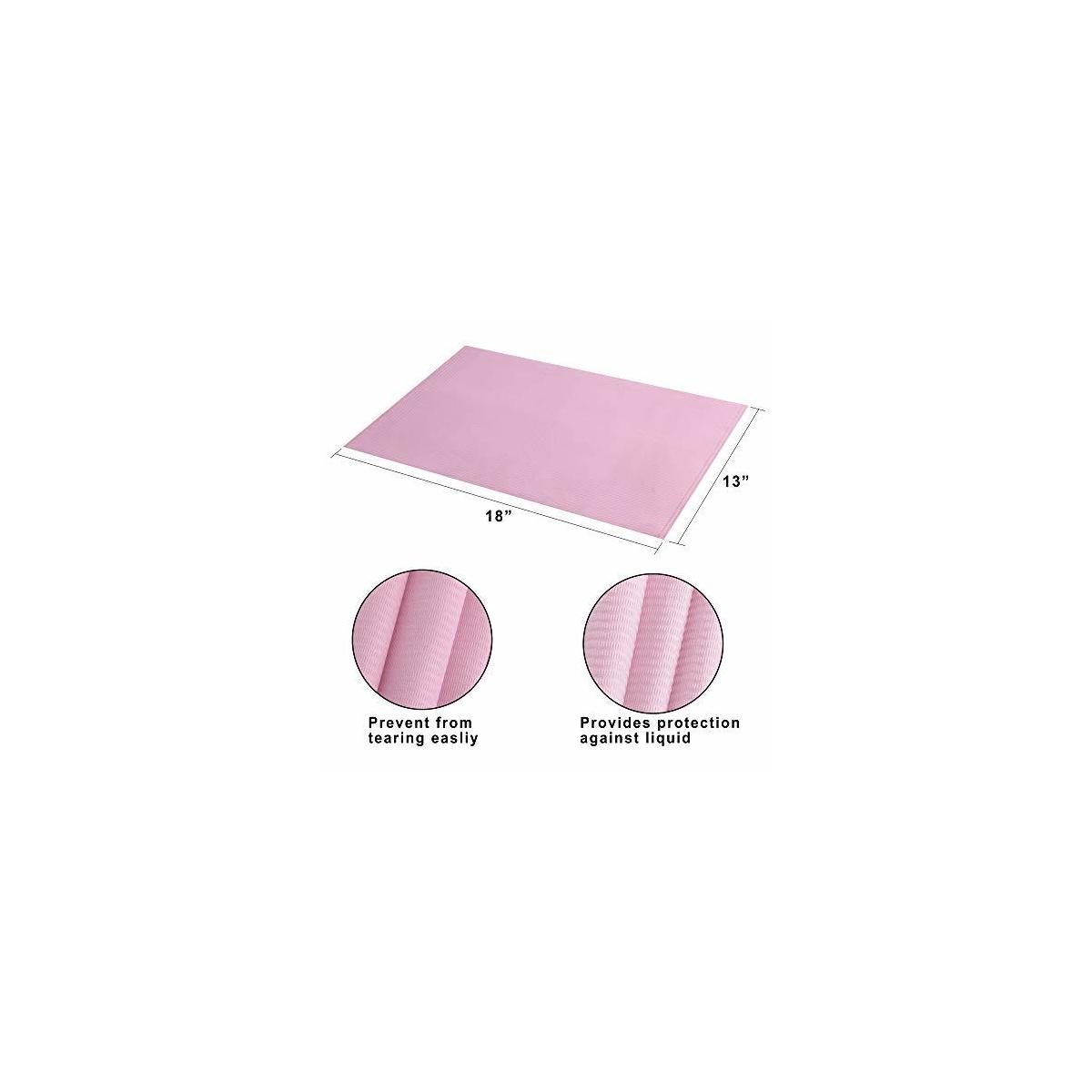 [UPGRADED] Pack Of 500 Pink Dental Bibs, 3 Ply Waterproof Dental Bib 13 ...