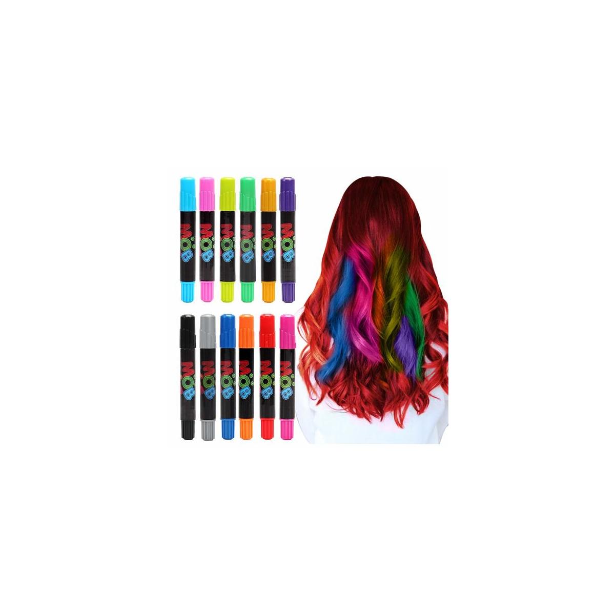 Mobius Toys Colorful Hair Chalk Pens For Girls Hair Chalk 12 Colors ...